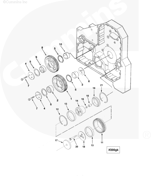 Truck Diesel Engine Parts Cummins QSM11 Engine Parts Idler Gear 3161385 ...